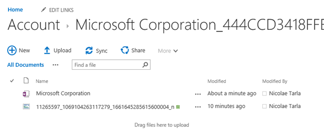OneNote with Dynamics CRM 2015 Update 1
